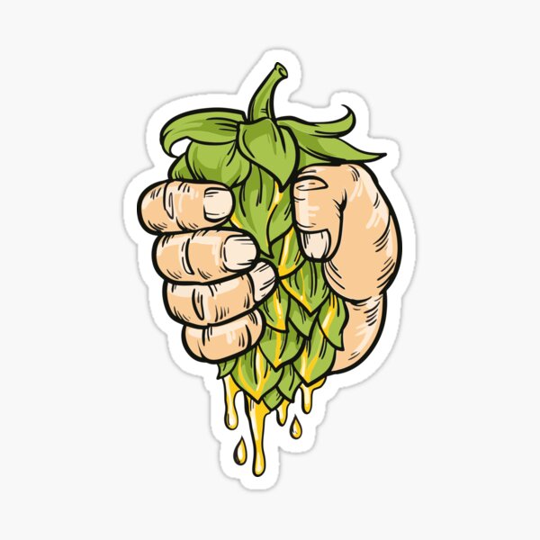 "Beer made from hops barley juice" Sticker for Sale by pflzr | Redbubble