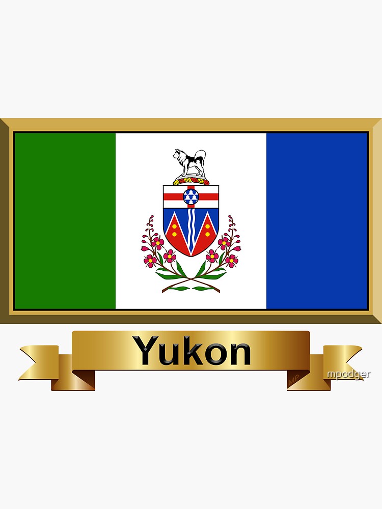 "Yukon Flag Gifts, Stickers, Masks & Products (N)" Sticker by mpodger ...