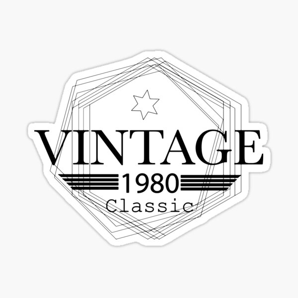 "Vintage 1980 Classic 40th Birthday Gift" Sticker for Sale by ...