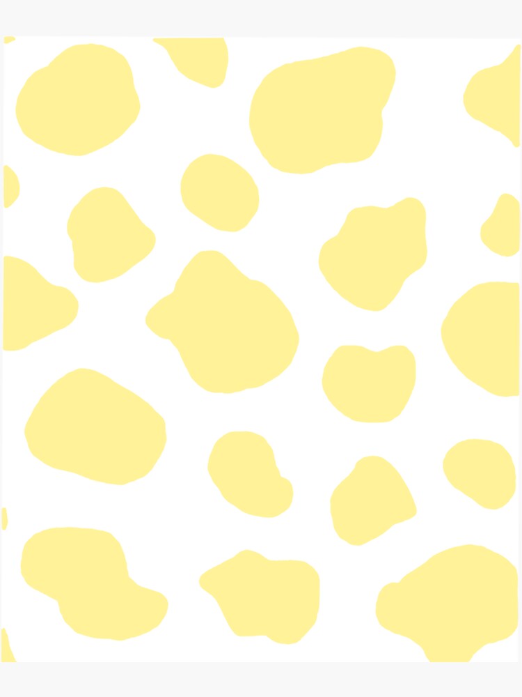 "Yellow Cow Print " Sticker for Sale by elizabethmariea | Redbubble