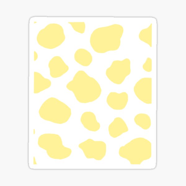 "Yellow Cow Print " Sticker for Sale by elizabethmariea | Redbubble