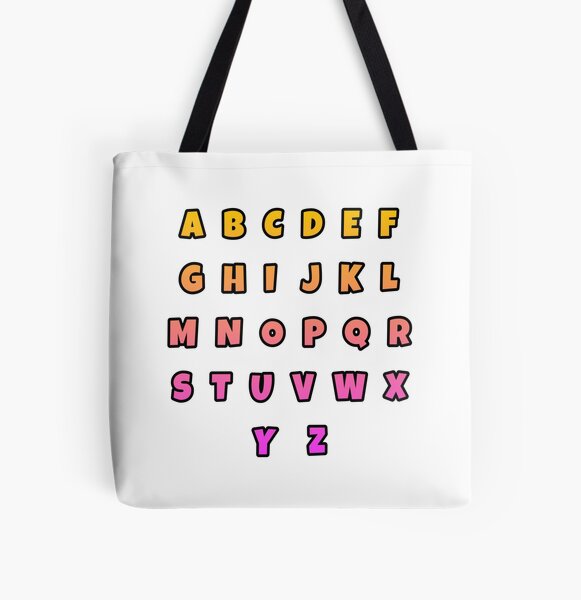 "A to Z alphabet letters cute" Tote Bag for Sale by -yukti- | Redbubble