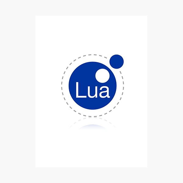 "Lua Scripting Logo" Photographic Print for Sale by RicherBod | Redbubble