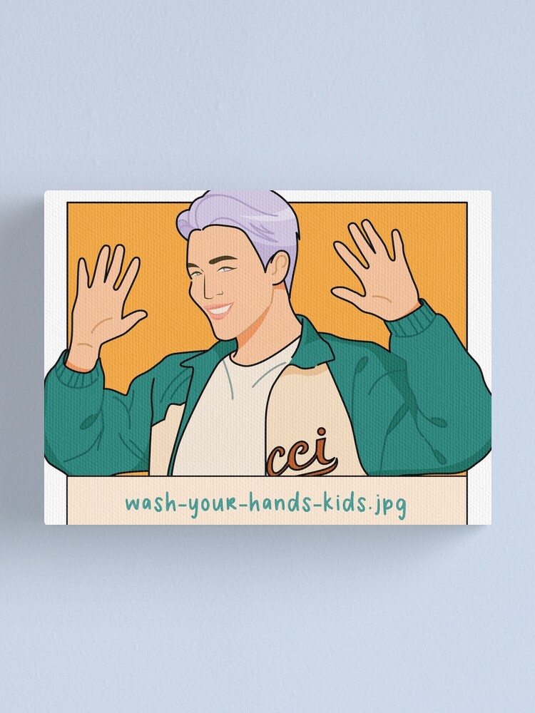 "BTS Jimin Dynamite Hands Up" Canvas Print for Sale by seecarr | Redbubble