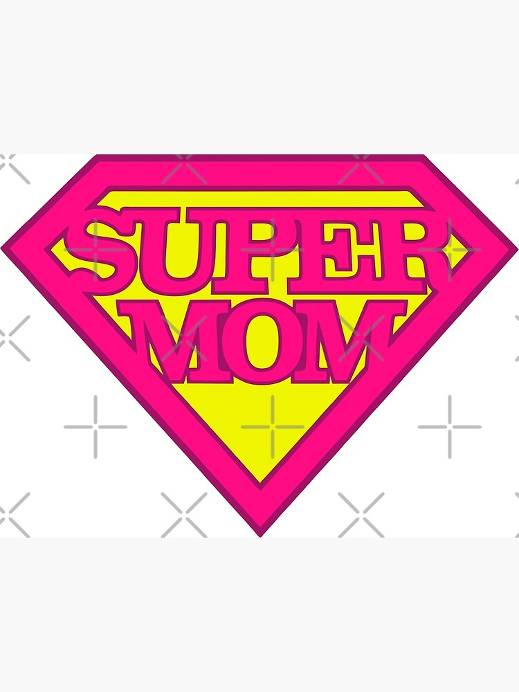 Super Mom Logo Super Mom 3" Circle Sew/Iron On Patch Mother's Day