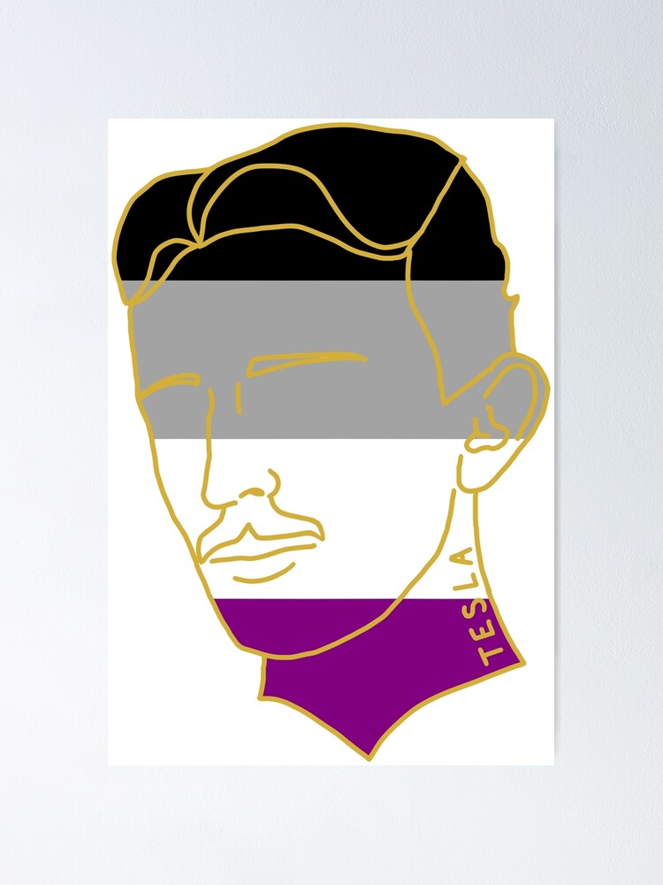 "HISTORICAL LGBT ICONS - Nikola Tesla" Poster for Sale by AdelinePurdy ...