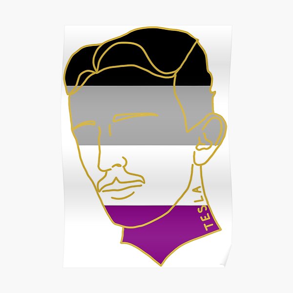 "HISTORICAL LGBT ICONS - Nikola Tesla" Poster for Sale by AdelinePurdy ...