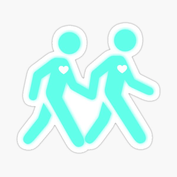 "Gay Pedestrian Walking Men" Sticker for Sale by PinkFellow | Redbubble