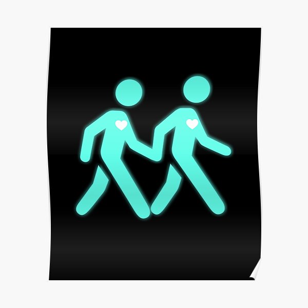 "Gay Pedestrian Walking Men" Poster for Sale by PinkFellow | Redbubble
