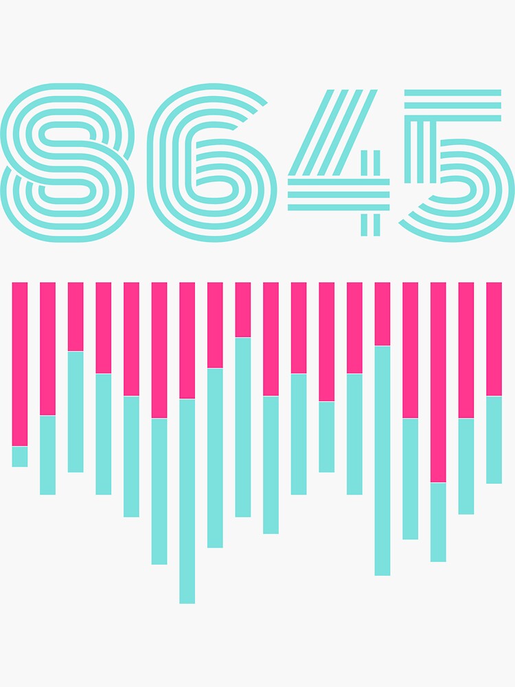 "8645" Sticker for Sale by achrafjirani | Redbubble