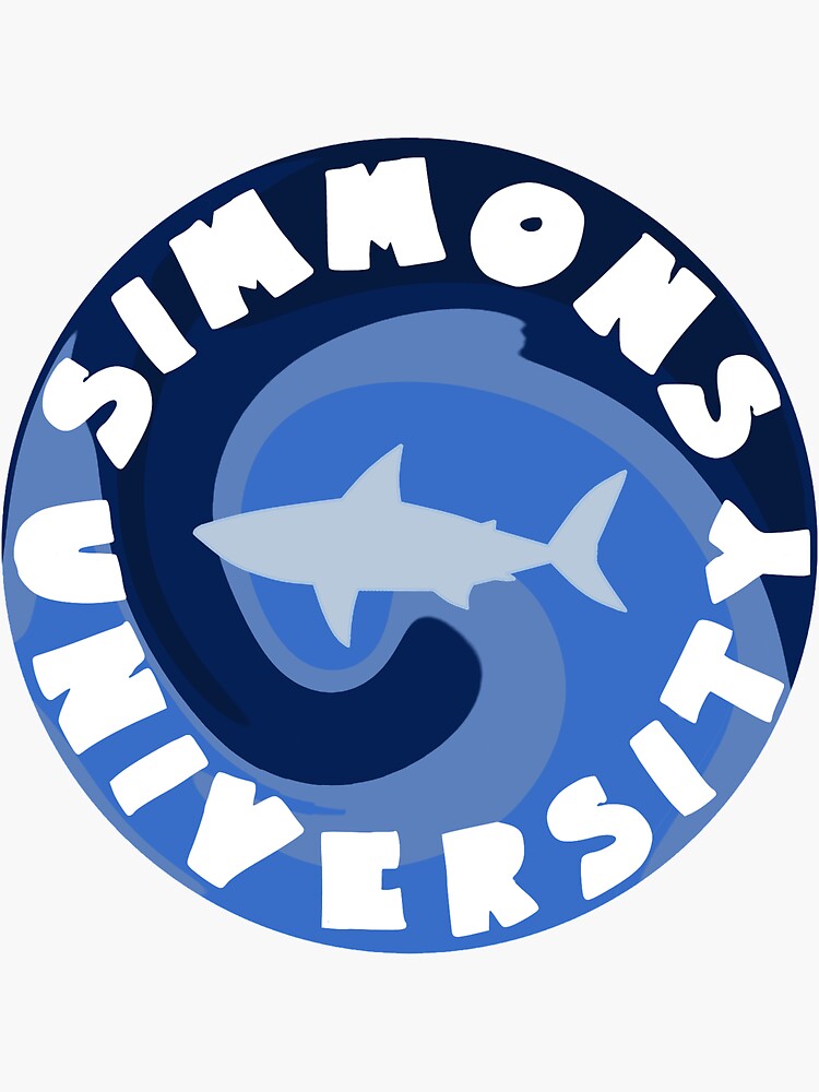 "Simmons University Sharks" Sticker for Sale by cwrimusic | Redbubble