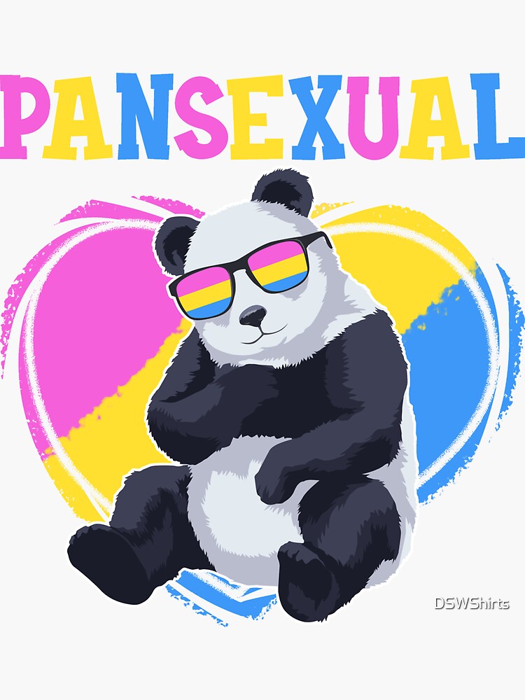 "Pansexual Panda Women LGBT Pride Men Equal Rights" Sticker for Sale by ...