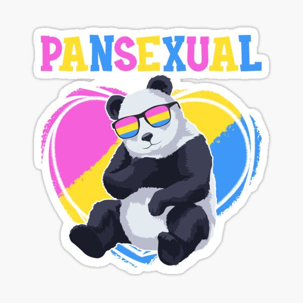 "Pansexual Panda Women LGBT Pride Men Equal Rights" Sticker for Sale by ...