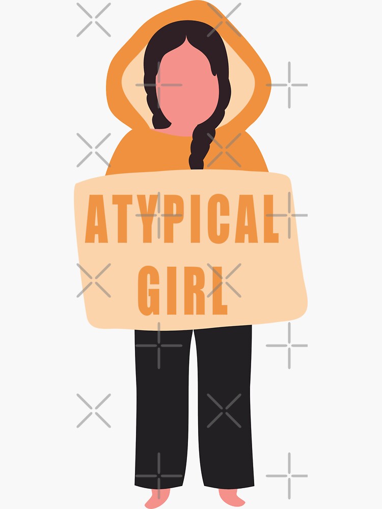 "atypical girl" Sticker for Sale by munizart | Redbubble