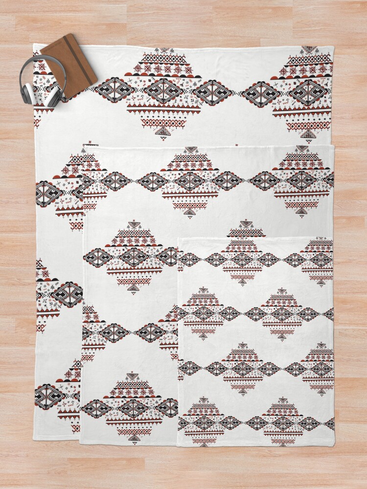 "Kabyle Amazigh pattern" Throw Blanket for Sale by Eldjama | Redbubble