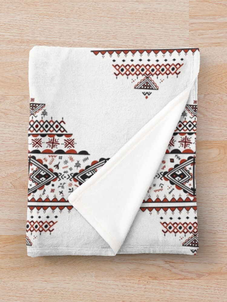 "Kabyle Amazigh pattern" Throw Blanket for Sale by Eldjama | Redbubble
