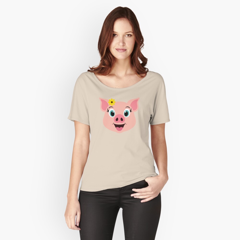 "Cute Girl Pig Face " Sticker for Sale by CreatedForYou | Redbubble