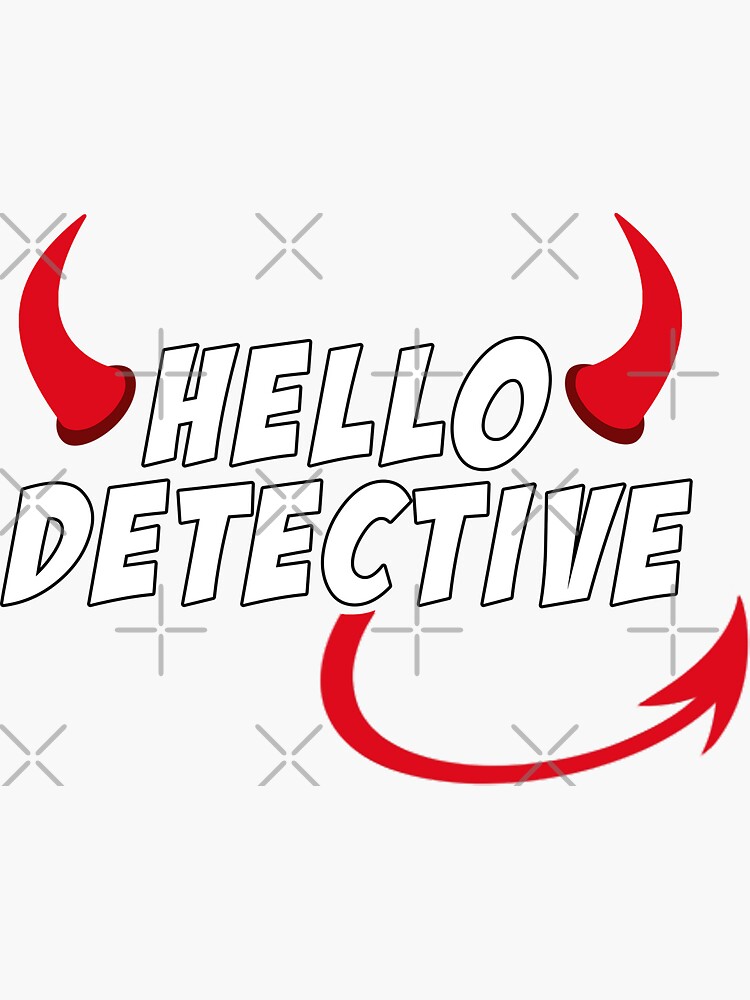 "Hello Detective / Lucifer " Sticker by Qkibrat | Redbubble
