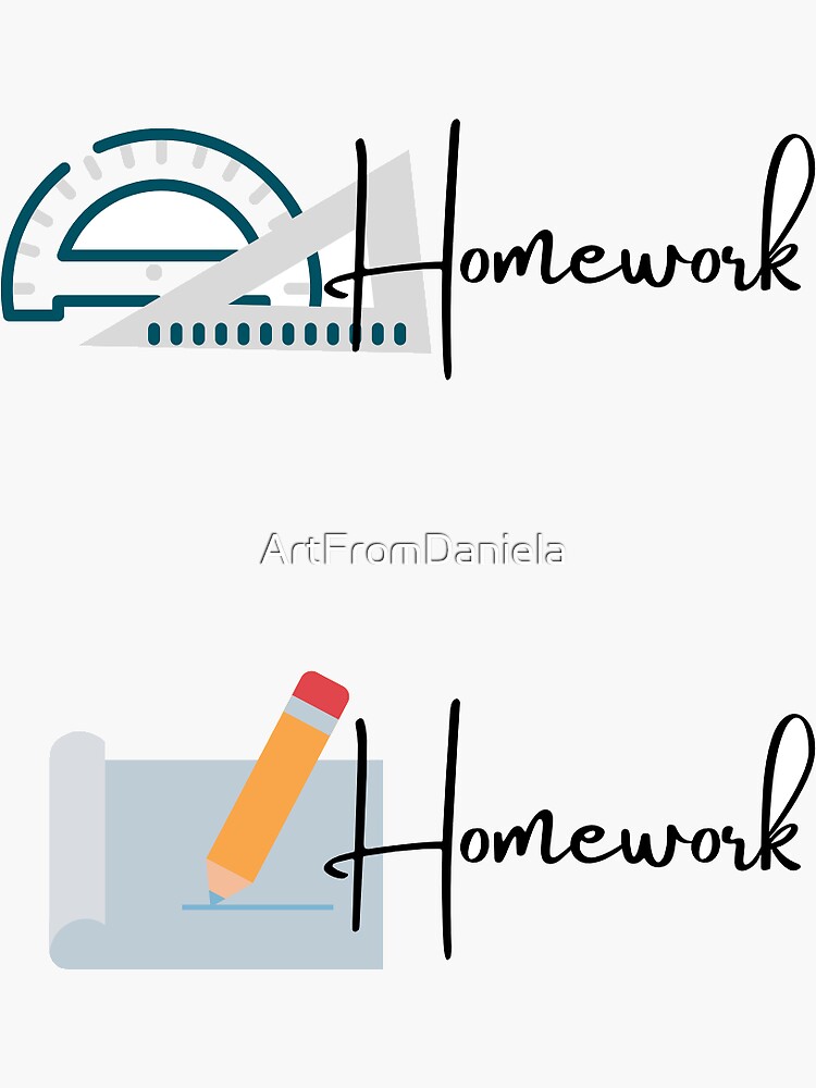 "Homework Back to School Sticker set" Sticker for Sale by ...