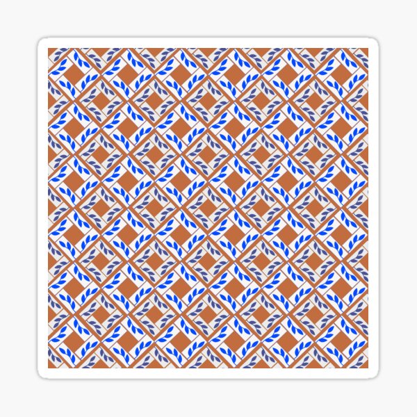 "Lattice Tiles Terracotta" Sticker for Sale by JHugginsDesigns | Redbubble