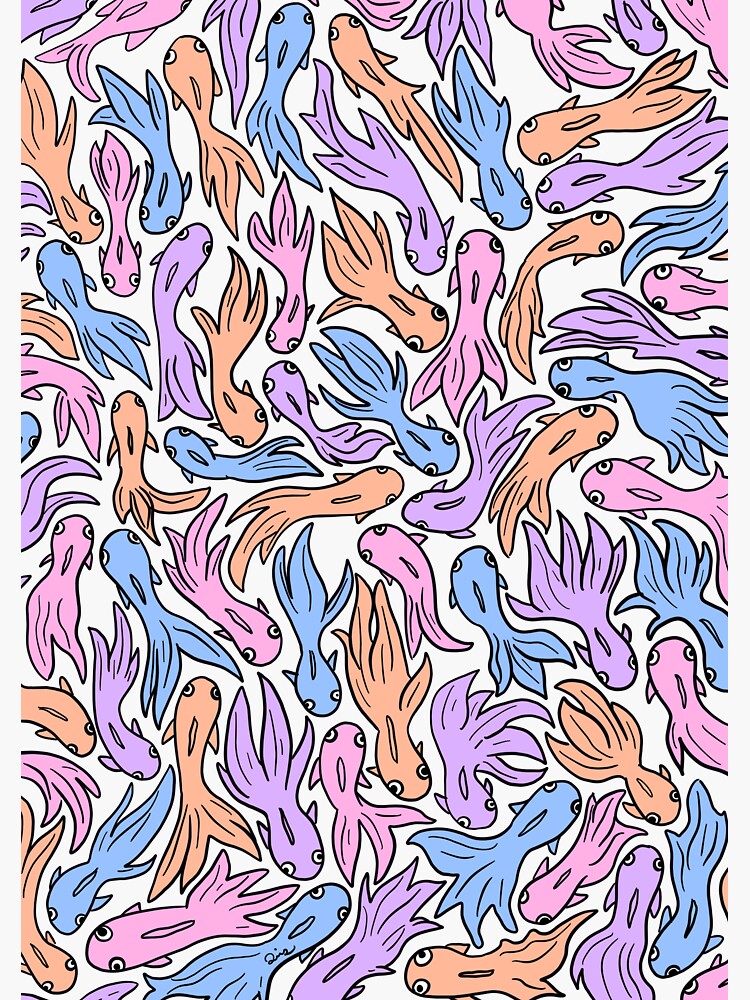 "Goofy goldfish" Sticker for Sale by Freyporeon | Redbubble