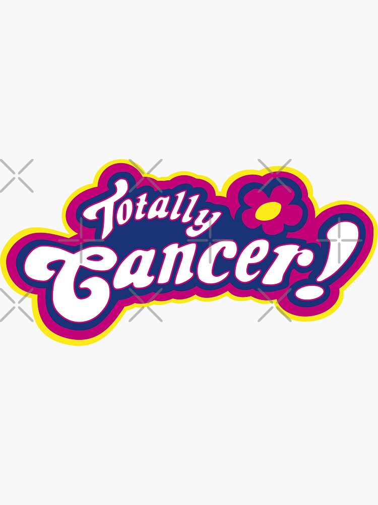 "totally cancer! - y2k 2000s aesthetic zodiac star sign vibes" Sticker ...