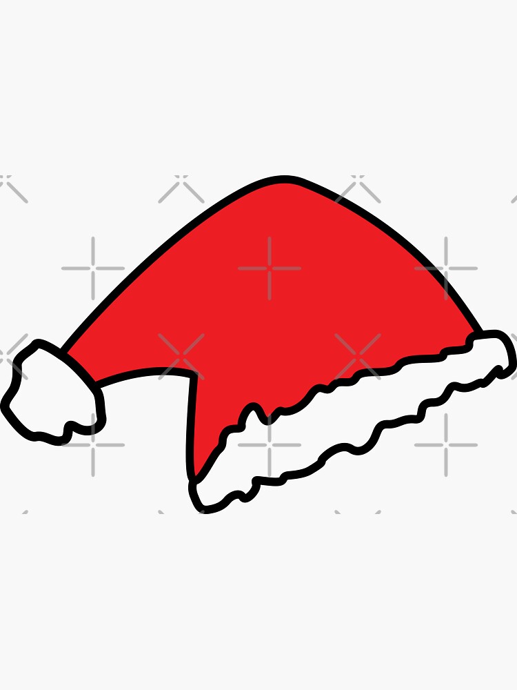 "Cute Santa Hat" Sticker for Sale by DanandDee | Redbubble