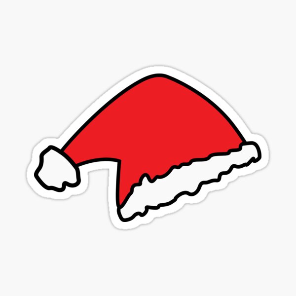 "Cute Santa Hat" Sticker for Sale by DanandDee | Redbubble