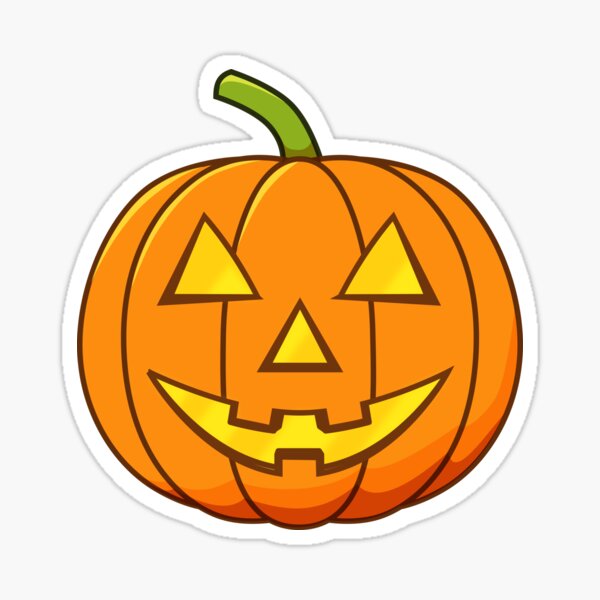 "Halloween pumpkin Jack O Lantern" Sticker for Sale by eskina | Redbubble