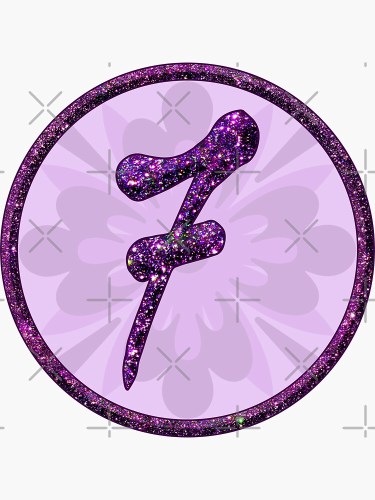 "Purple Aesthetic Number Seven 7" Sticker for Sale by GlamourChick ...