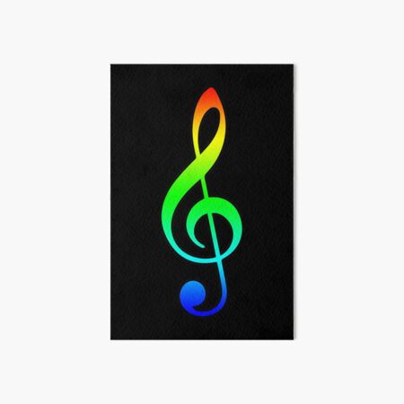 "Rainbow Treble Clef" Art Board Print for Sale by kellylouisev | Redbubble