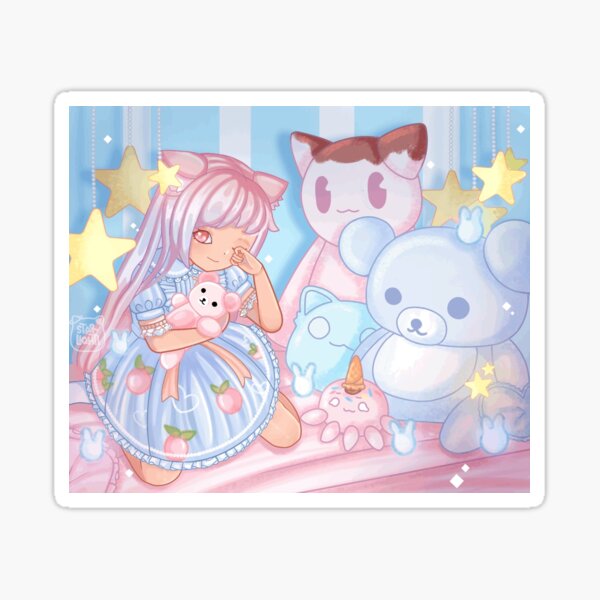 "Sleepy Nighty " Sticker for Sale by Neko-Nightcore | Redbubble