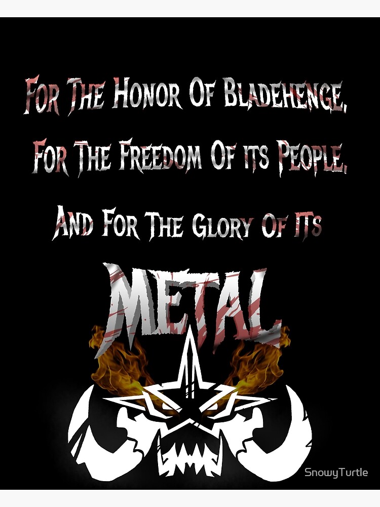 "Brutal Legend Lars Halford Quote Heavy Metal" Photographic Print for ...