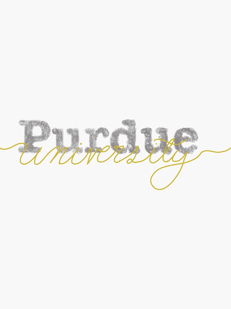 "Purdue Cursive Font" Sticker for Sale by saracparker | Redbubble
