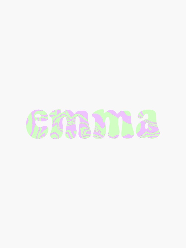 "custom name stickers (emma)" Sticker for Sale by createdbymia | Redbubble