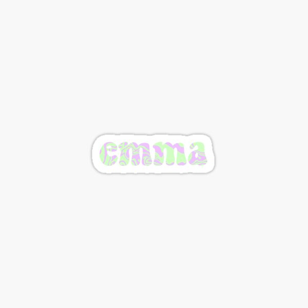 "custom name stickers (emma)" Sticker for Sale by createdbymia | Redbubble
