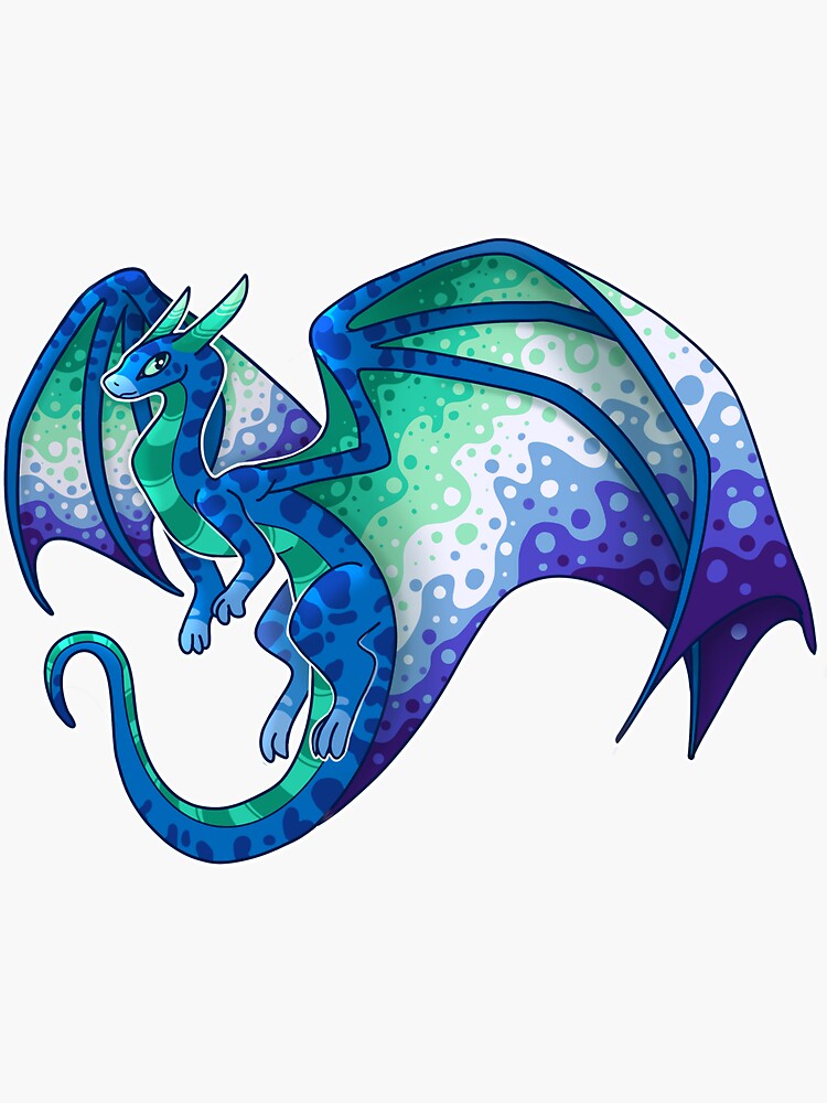 "Gay Man ('Seafoam') Dragon Friend" Sticker for Sale by aevios | Redbubble