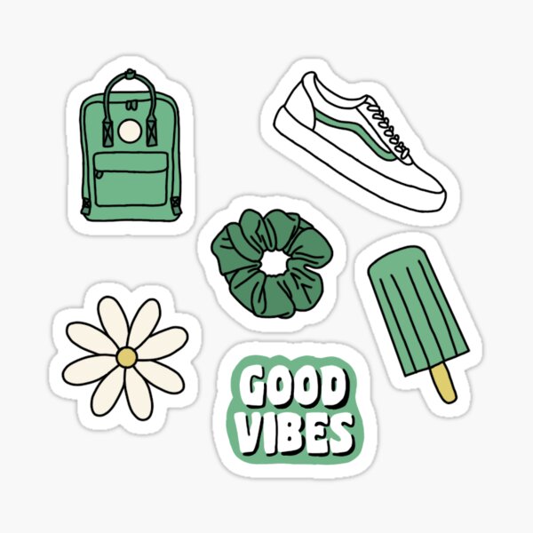 "green aesthetic sticker pack" Sticker by vibeythings | Redbubble