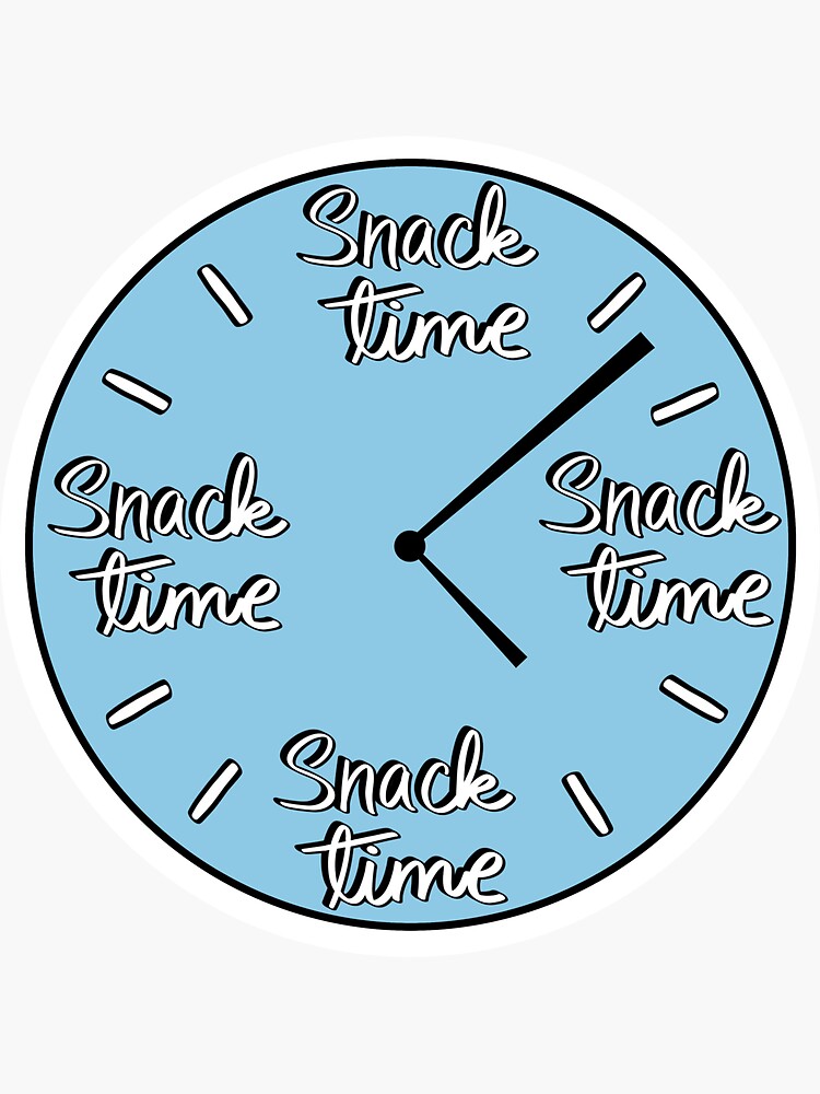 "It's Always Snack Time Sticker" Sticker for Sale by kayandco | Redbubble