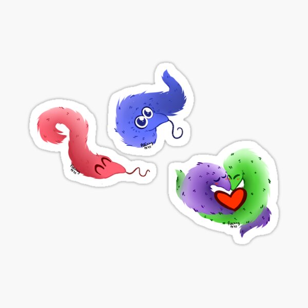 "WORMS!" Sticker by Flocking-Arts | Redbubble