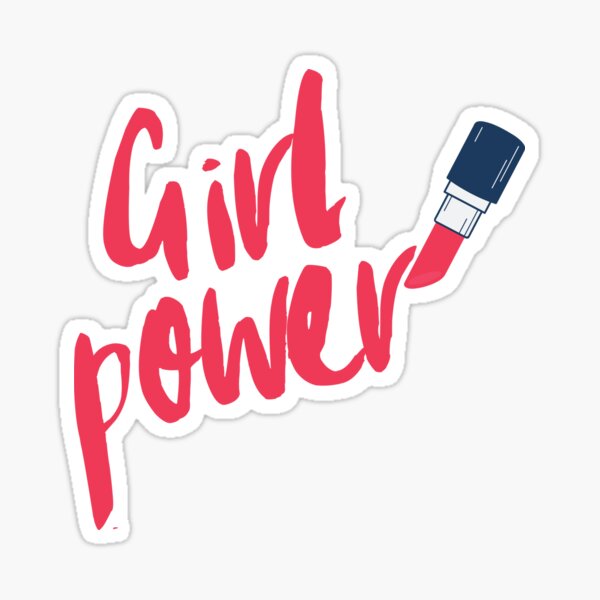 "Girl Power Red Lipstick" Sticker by popotamfriends | Redbubble