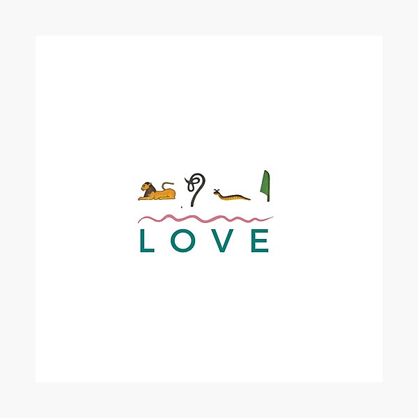"love word in Hieroglyphs | Ancient Egyptian Alphabet" Photographic ...