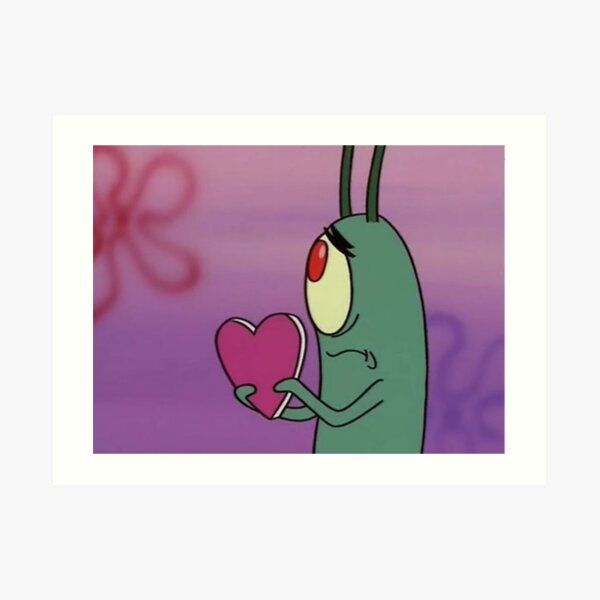 "plankton heart meme" Art Print by rebsunn | Redbubble