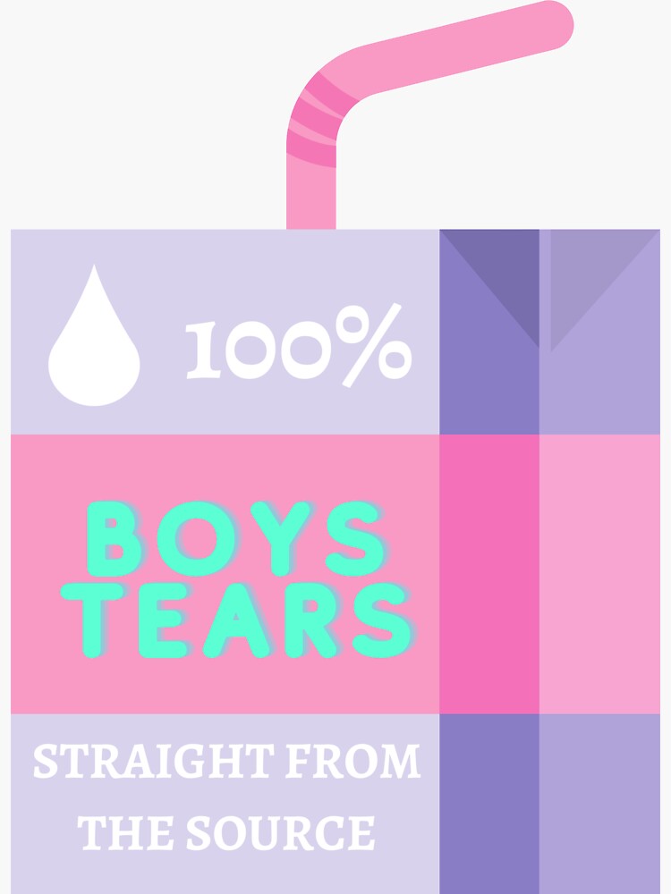 "100% Boys Tears" Sticker for Sale by aspenhammer | Redbubble