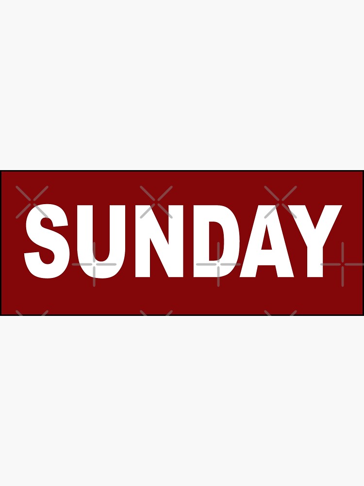 "Sunday Red" Sticker for Sale by xChief | Redbubble