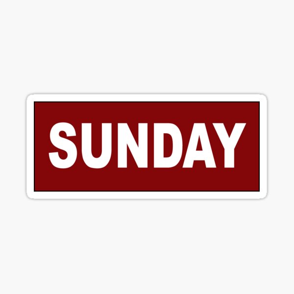 "Sunday Red" Sticker for Sale by xChief | Redbubble