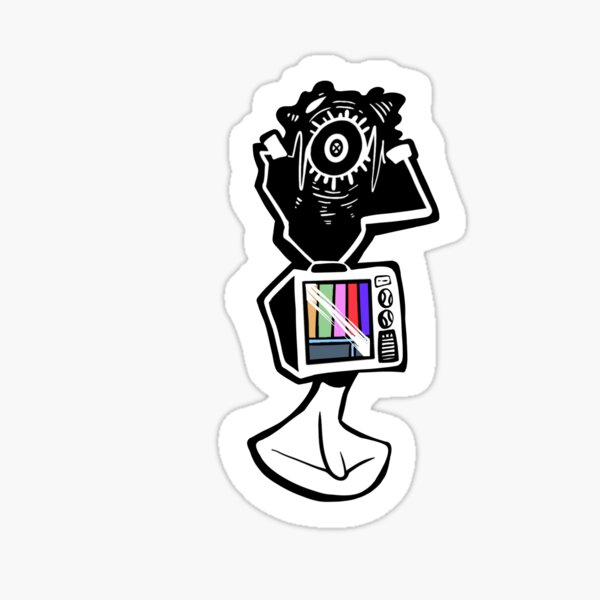 "Possessed TV Head" Sticker for Sale by harperjenkins | Redbubble