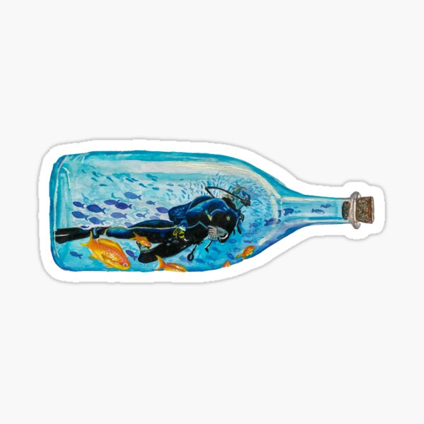 "Deep Dive" Sticker for Sale by ArtByHannahM | Redbubble