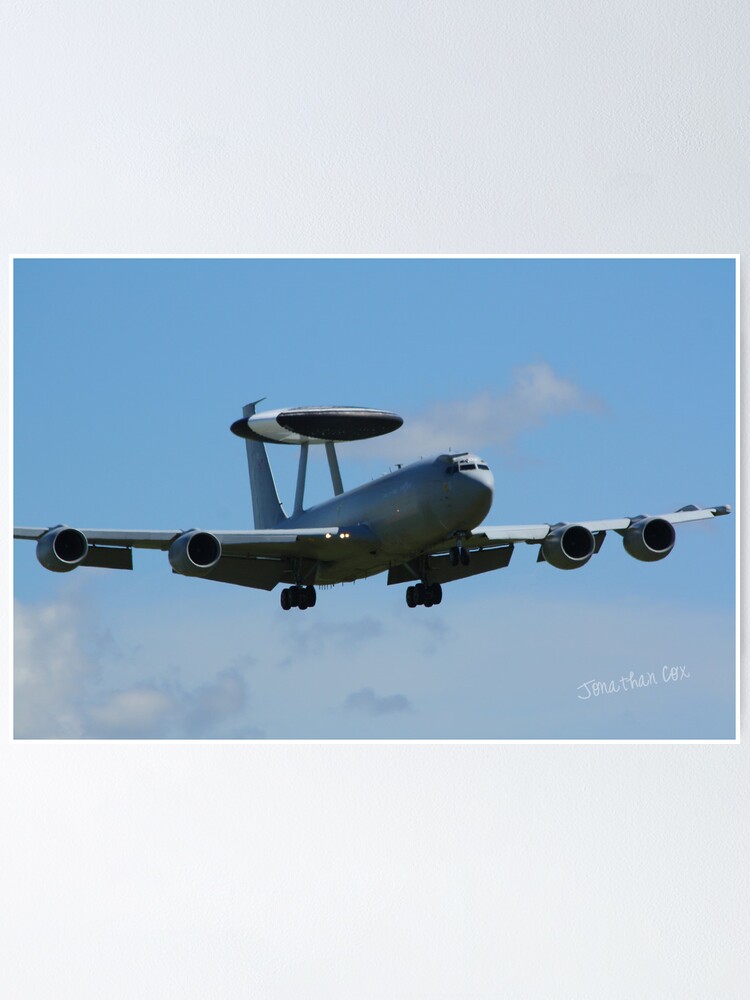 "AWACS landing at Waddington Airshow" Poster by Jondave | Redbubble