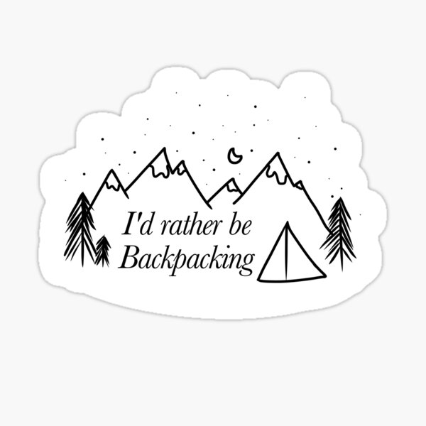 "Backpacking" Sticker for Sale by thedorkydoodle | Redbubble
